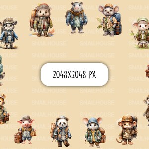 Traveling Animals Clip Art Set Commercially FREE Digital Animal Clipart ...