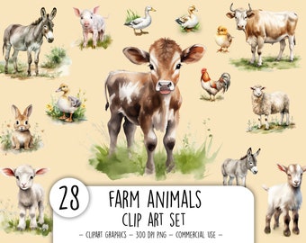 Watercolor Forest Animals Clipart Bundle FREE Commercial Use - Etsy