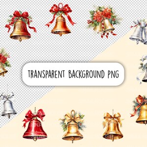 Watercolor Christmas Bell Clipart Bundle Commercially FREE Christmas ...
