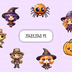 Watercolor Halloween Clip Art Cute Halloween Clipart Printable - Etsy