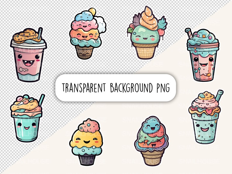 Kawaii Sweets Digital Stickers Kawaii Muffin Cakes Printable Stickers ...