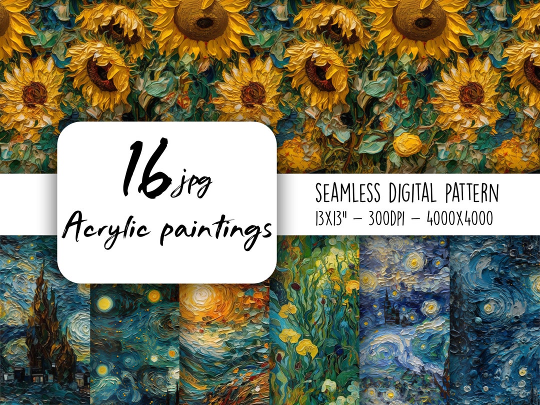Seamless Abstract Acrylic Painting Patterns FREE Commercial Use ...