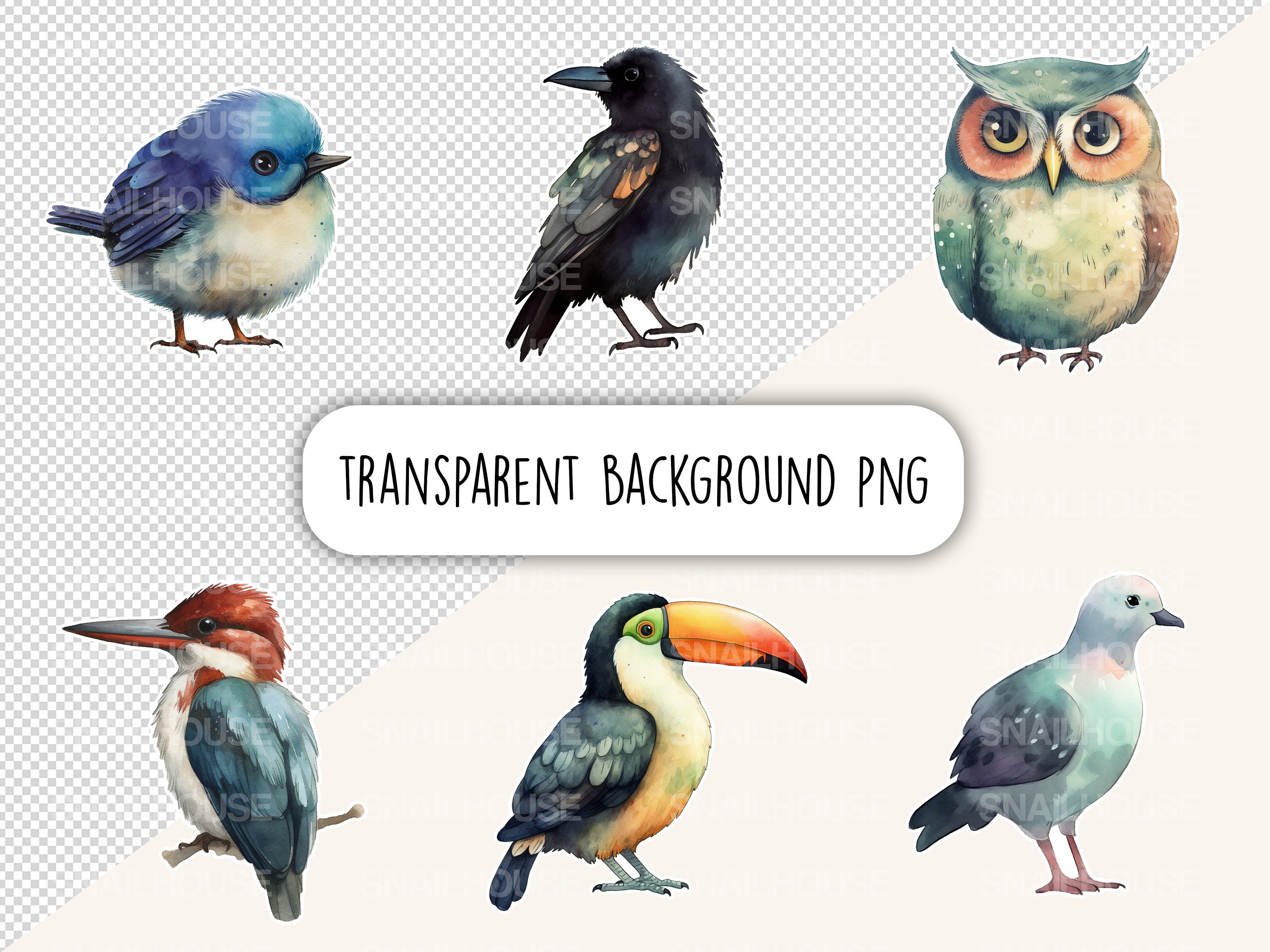 Bird Digital Stickers Birds Printable Stickers Bird Scrapbook Stickers ...