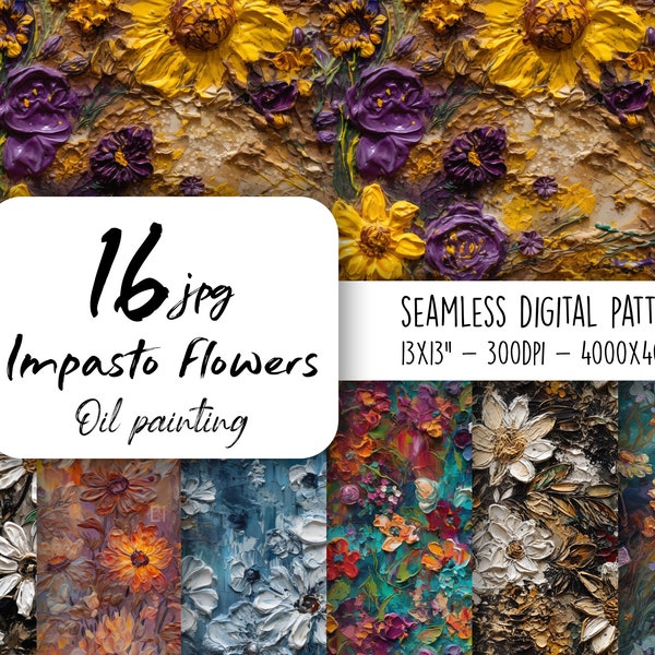 Impasto Flowers - Etsy
