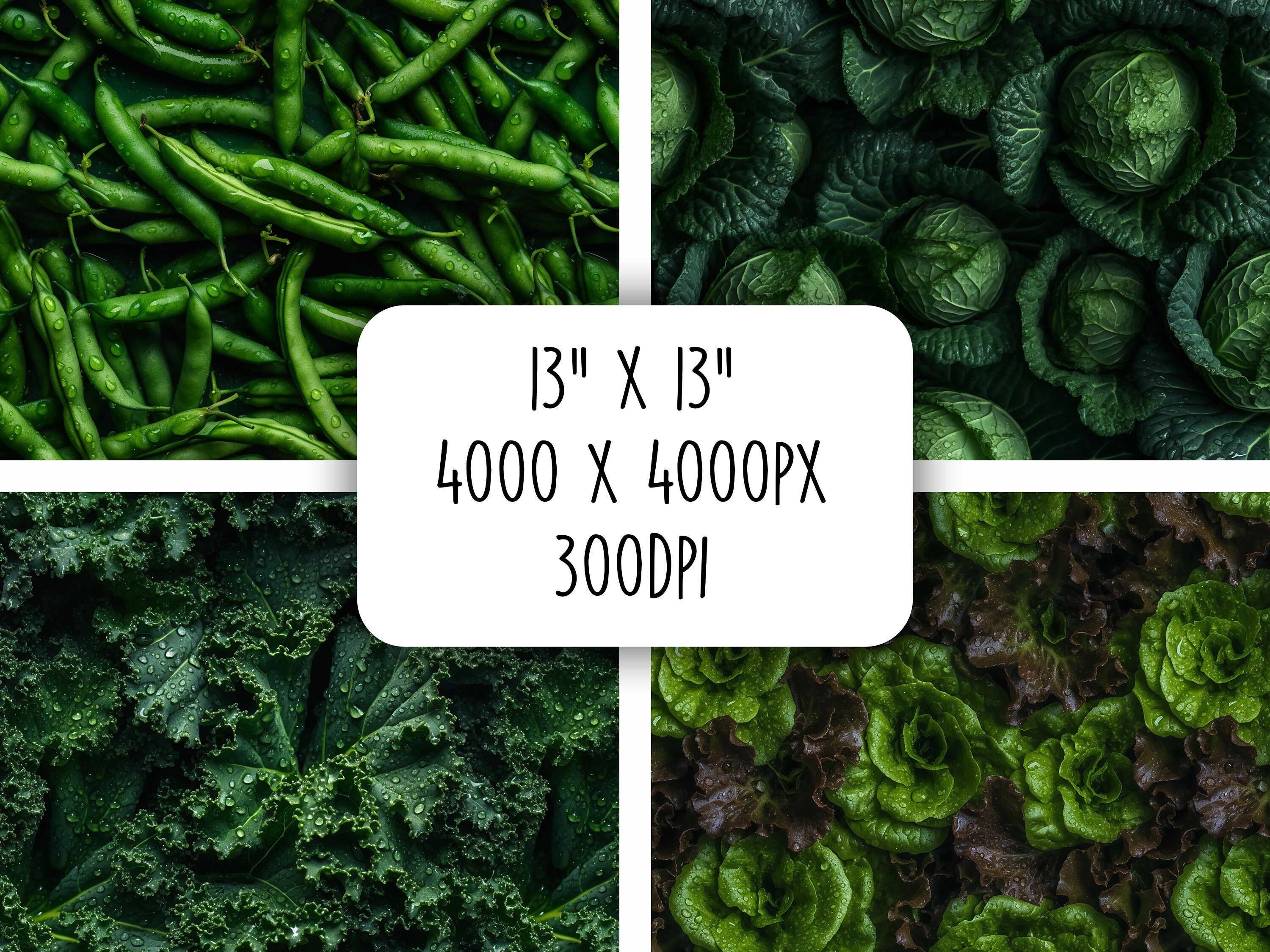 Seamless Vegetable Digital Paper Photorealistic Macro Vegetable ...