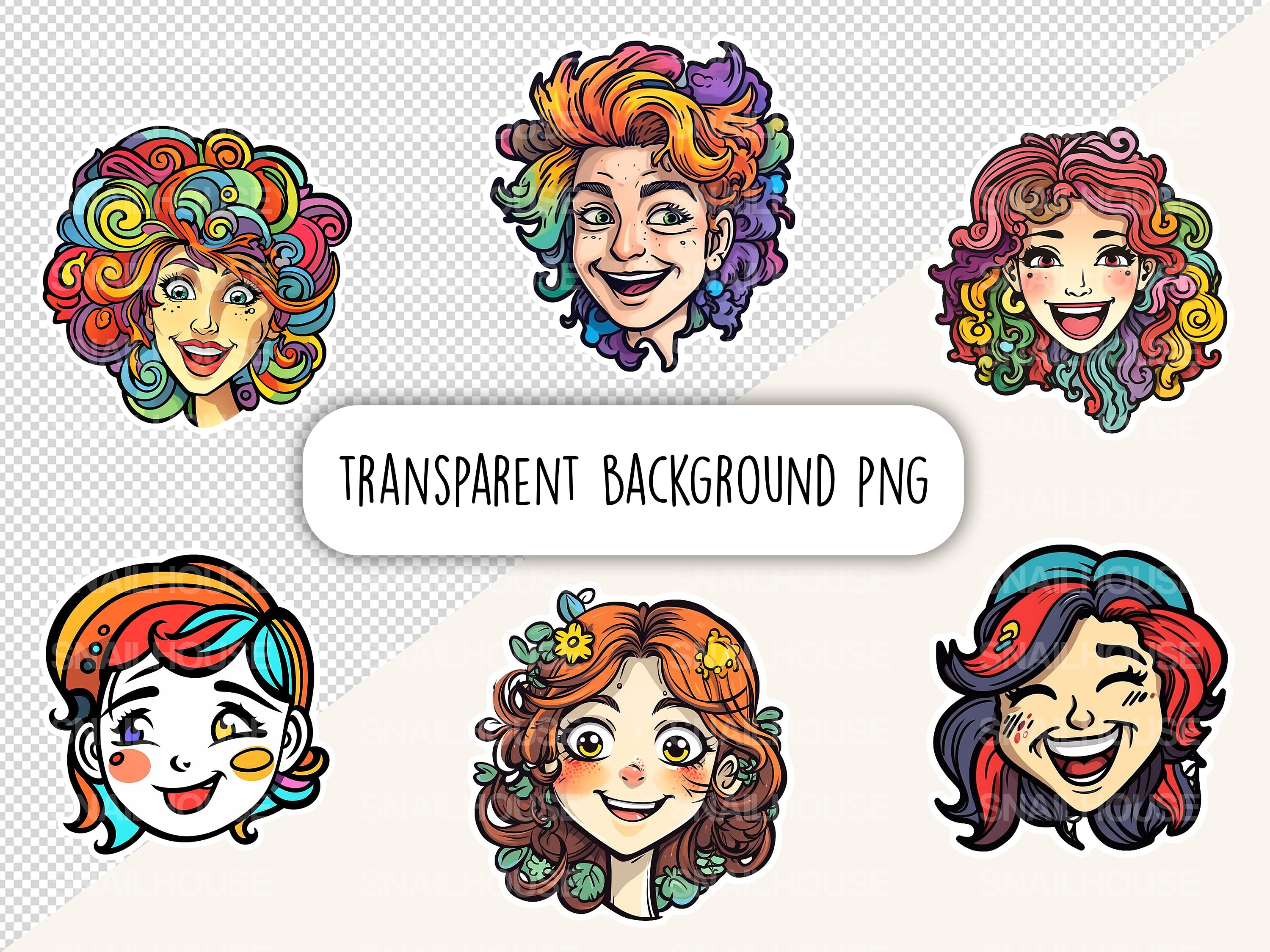 Girls Digital Stickers Cute Girls Printable Stickers Cute Girl ...