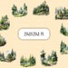 Watercolor Forest Clipart Bundle FREE Commercial Use Nature Scenery ...