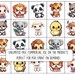Chibi Wolf Digital Stickers Cute Wolf Printable Stickers Cute Wolf ...