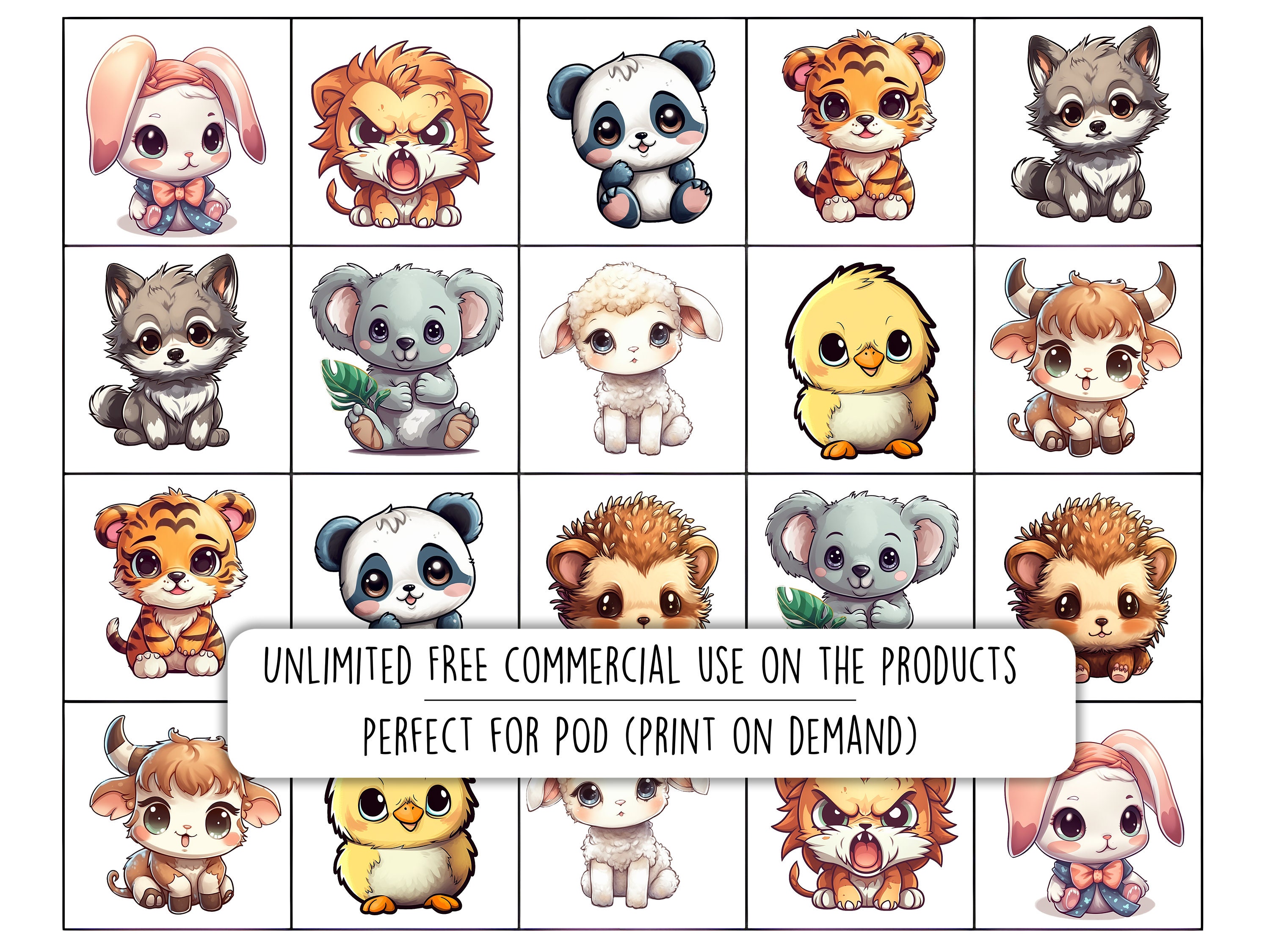 Chibi Wolf Digital Stickers Cute Wolf Printable Stickers Cute Wolf ...