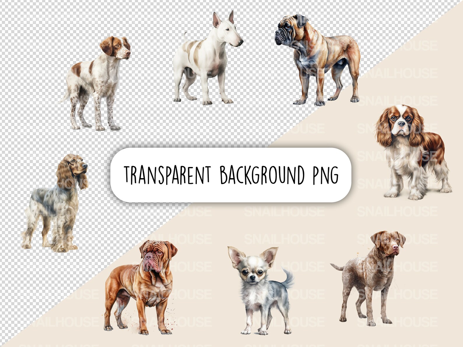 Dog Breeds Digital Clip Art Dog Breeds Clipart Set Dog Breeds Printable ...