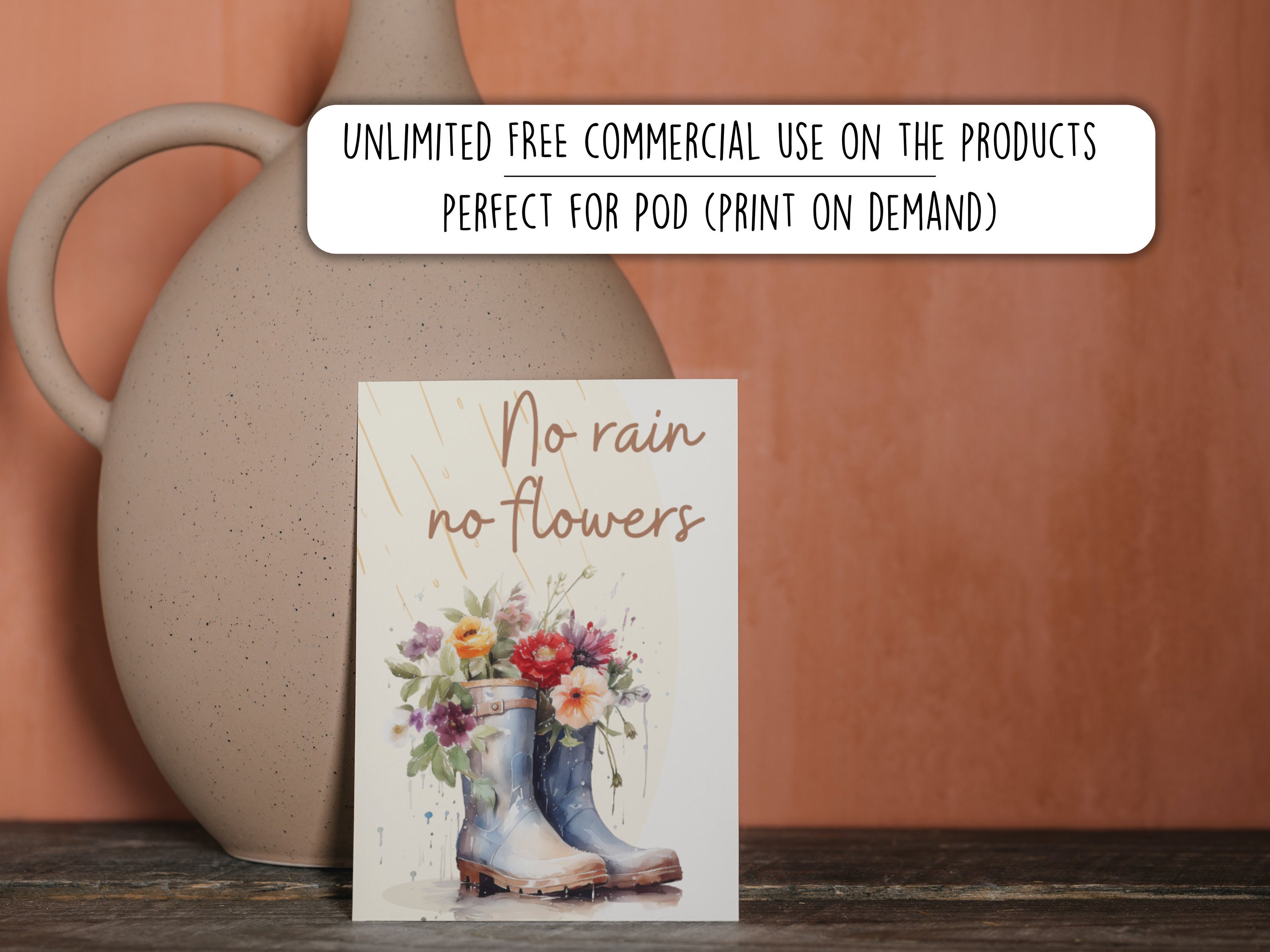 Watercolor Rain Boots With Flowers Clip Art Commercially FREE Printable ...