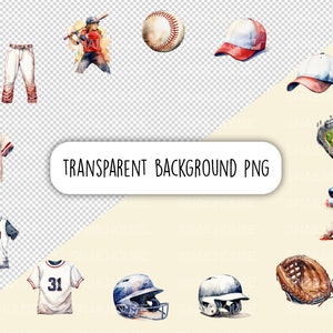 Watercolor Baseball Clipart Bundle Commercially FREE Watercolor ...