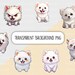 Chibi Japanese Spitz Sticker Set Cute Japanese Spitz Digital Printable Stickers PNG Japanese ...