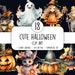 Watercolor Halloween Clip Art Cute Halloween Clipart Printable ...