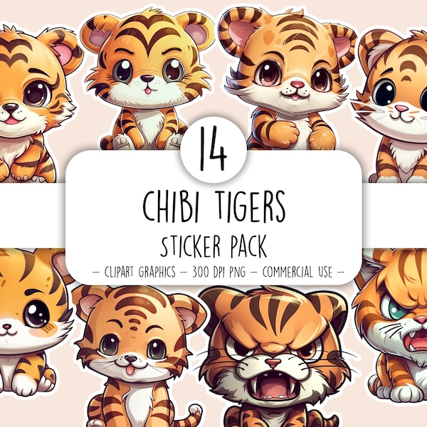 Baby Tiger Stickers - Etsy