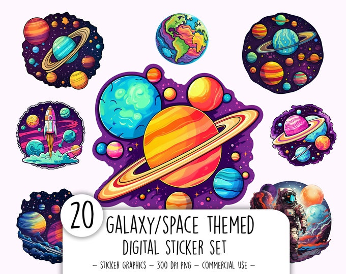 Printable Planets PNG Stickers High-quality Space Journal & Planner ...
