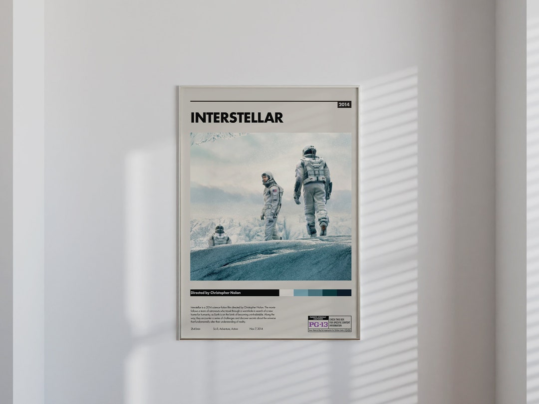 Interstellar Movie Poster | Home Decor | Wall Art Print | Movie Poster ...