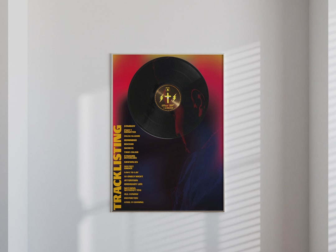 Starboy the Weeknd Album Poster | Custom Album Cover | Spotify Album ...