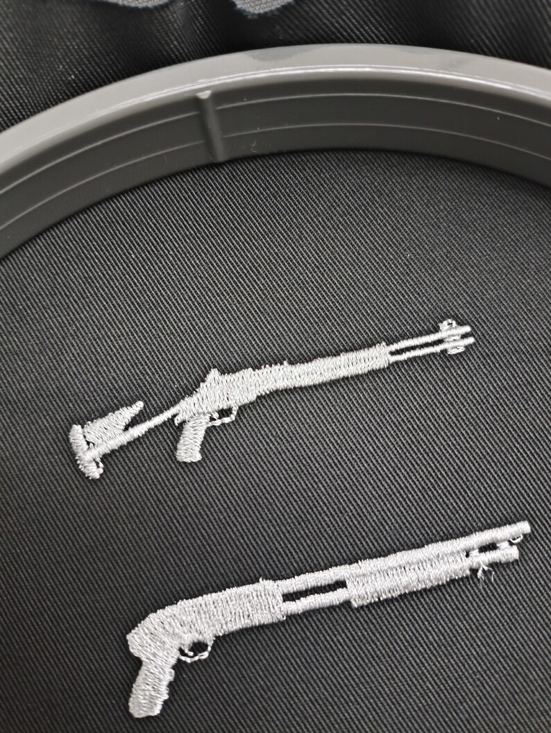 Embroidery Design Semi-automatic Shotgun Silhouette - Etsy