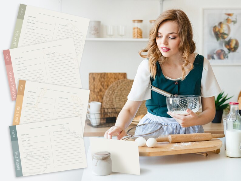 Minimal Recipe Card Template Instant Download Printable Recipe Card ...