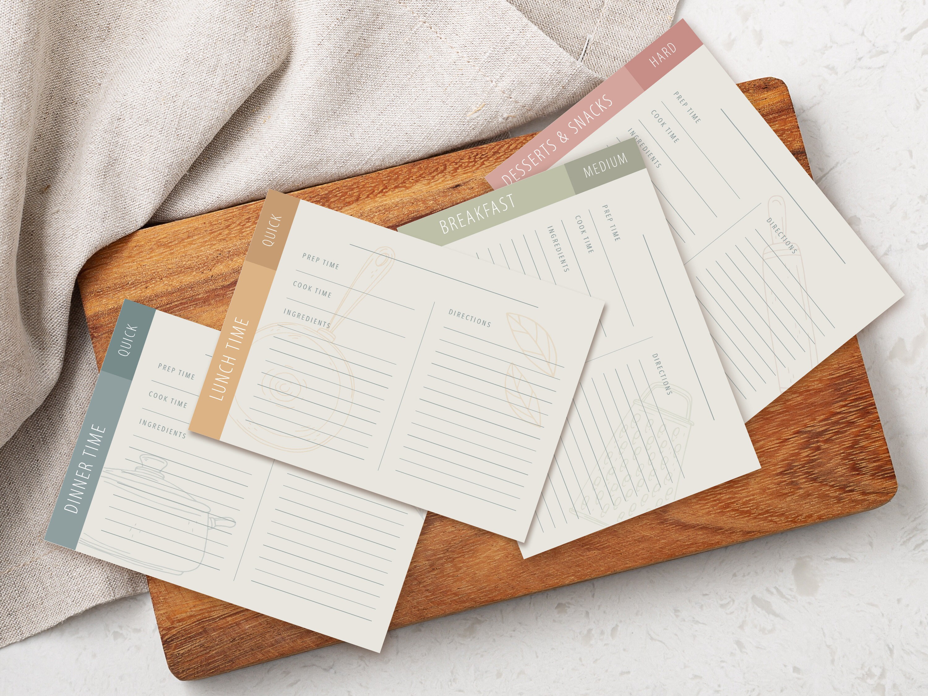 Minimal Recipe Card Template Instant Download Printable Recipe Card ...