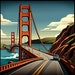Golden Gate Bridge Cartoon - Etsy