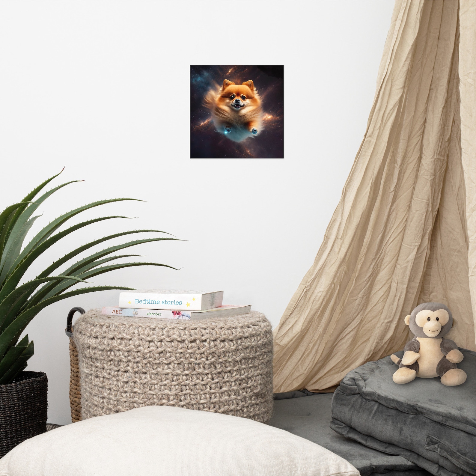Pomeranian Flying in Space - Etsy