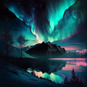 Northern Lights Poster - Etsy
