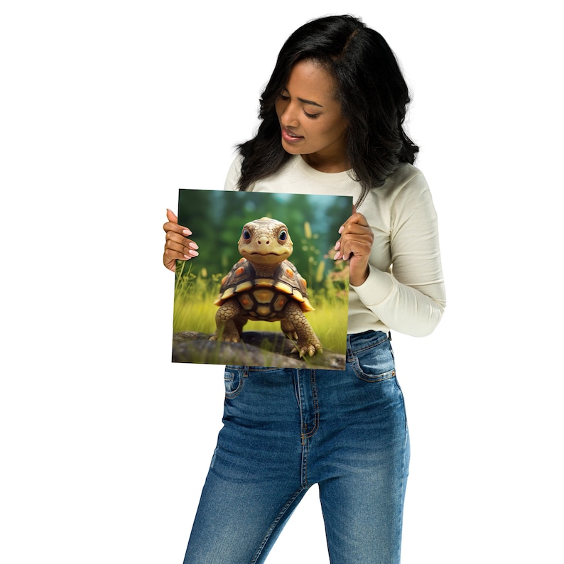 Cute Baby Turtle Poster - Etsy