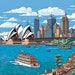 Sydney Harbour Cartoon - Etsy