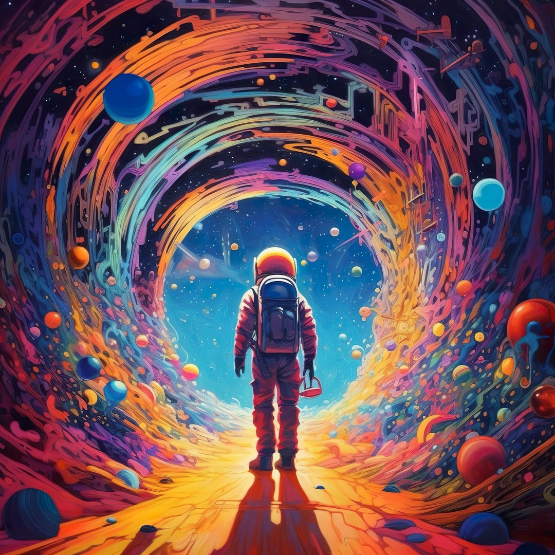 Retro Space Loop Poster - Etsy