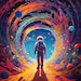 Retro Space Loop Poster - Etsy