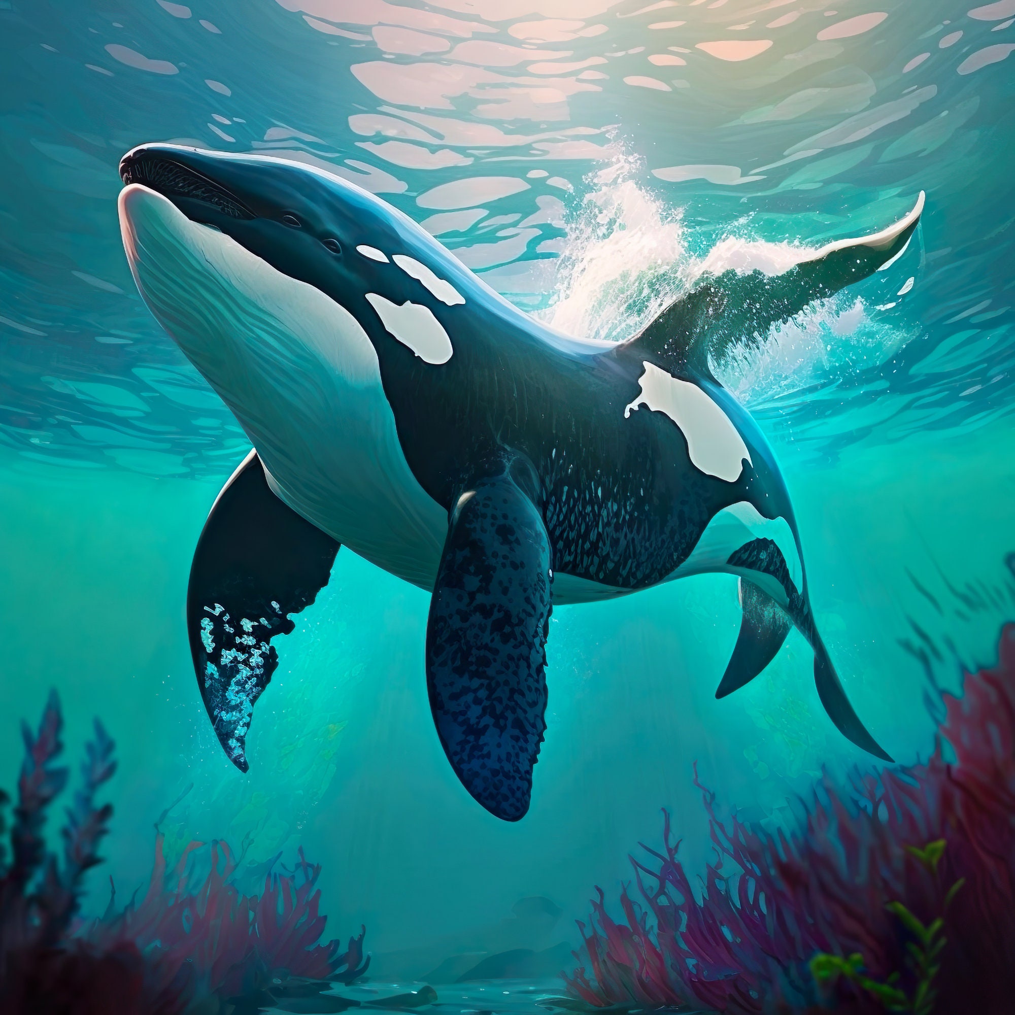 Orca Poster - Etsy
