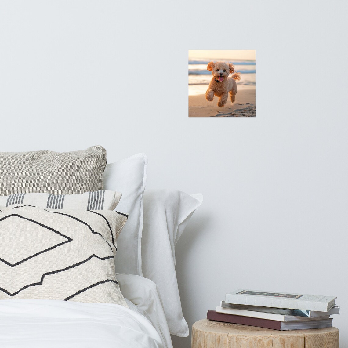 Poodle Happy on the Beach Poster - Etsy