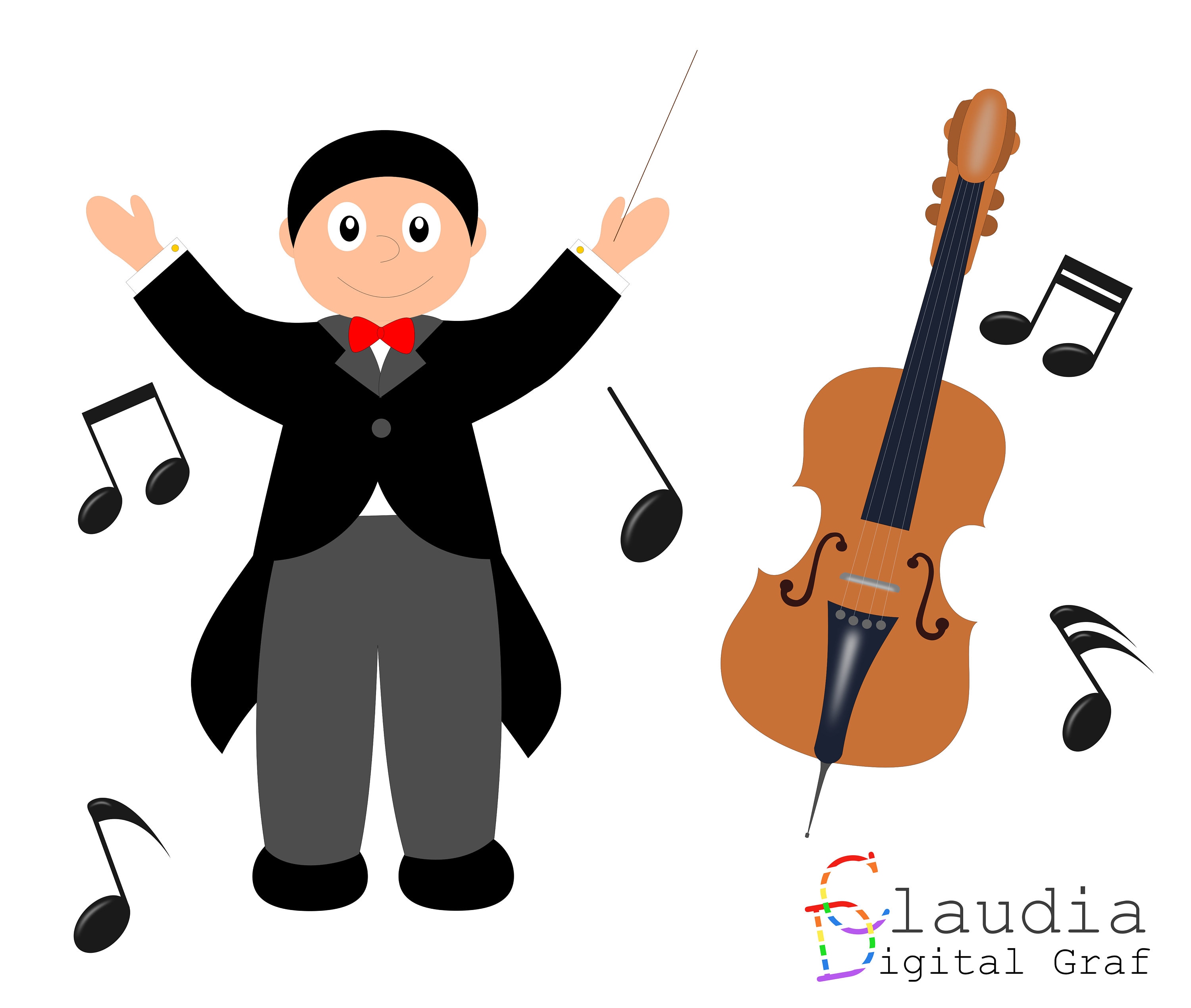 30 Musical Instruments Clip Art,concert Band Acoustic Clipart, String ...