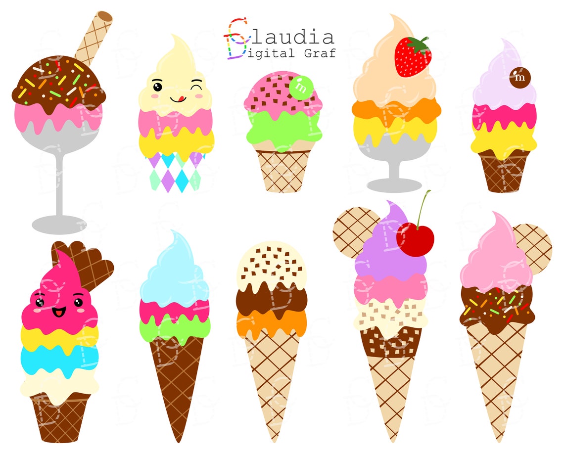 140 Ice Cream Clipart, Make Your Own Ice Cream Clipart, Cute Summer ...