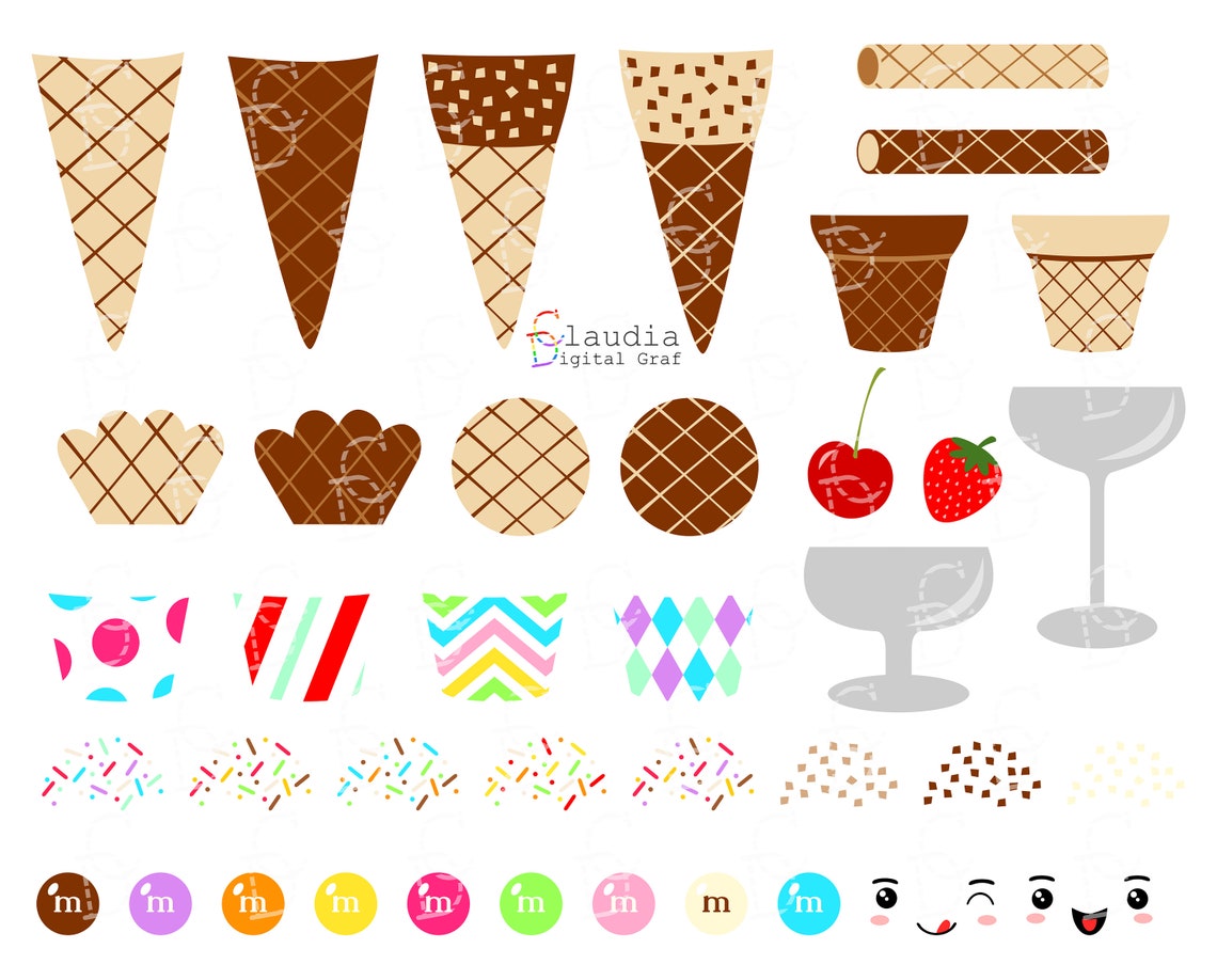 140 Ice Cream Clipart, Make Your Own Ice Cream Clipart, Cute Summer ...