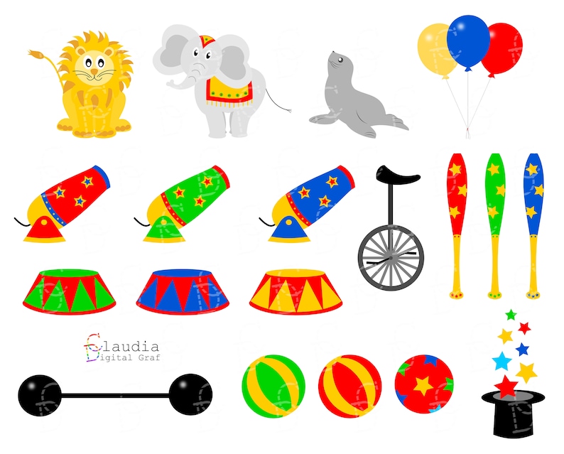 30 Circus Clipart, Circus Printable, Circus Images, PNG Transparent ...