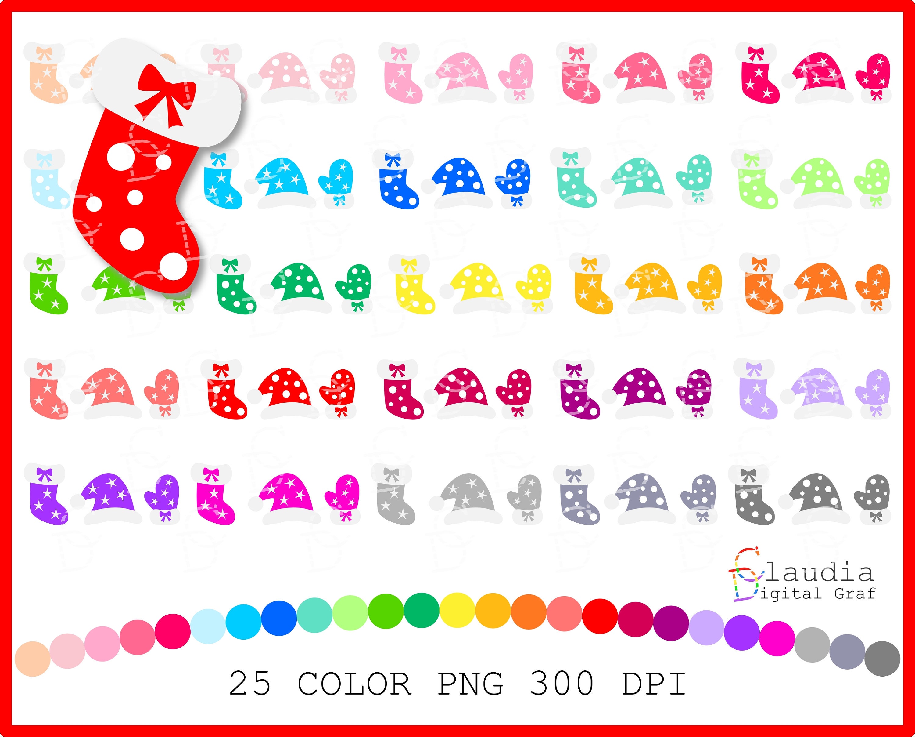 75 Christmas Clipart, Digital Download, Digital Clip Art, Png ...