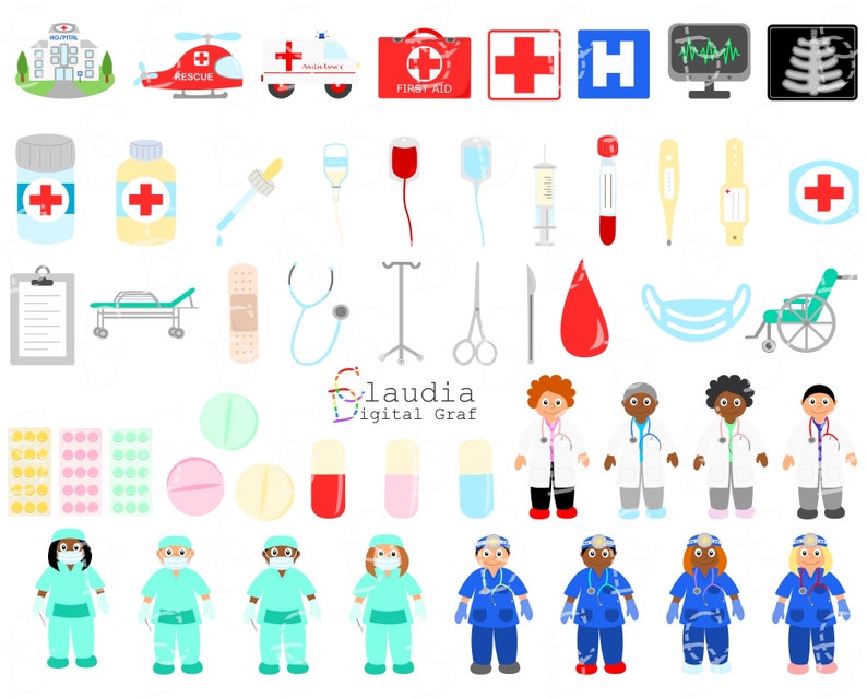 50 Hospital Clipart, Hospital Imagine Equipment, Community Helper ...