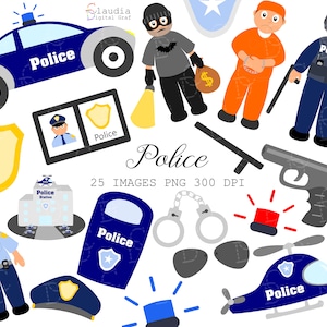 25 COPS Clipart, Image Police Equipment, Community Helper, Police ...