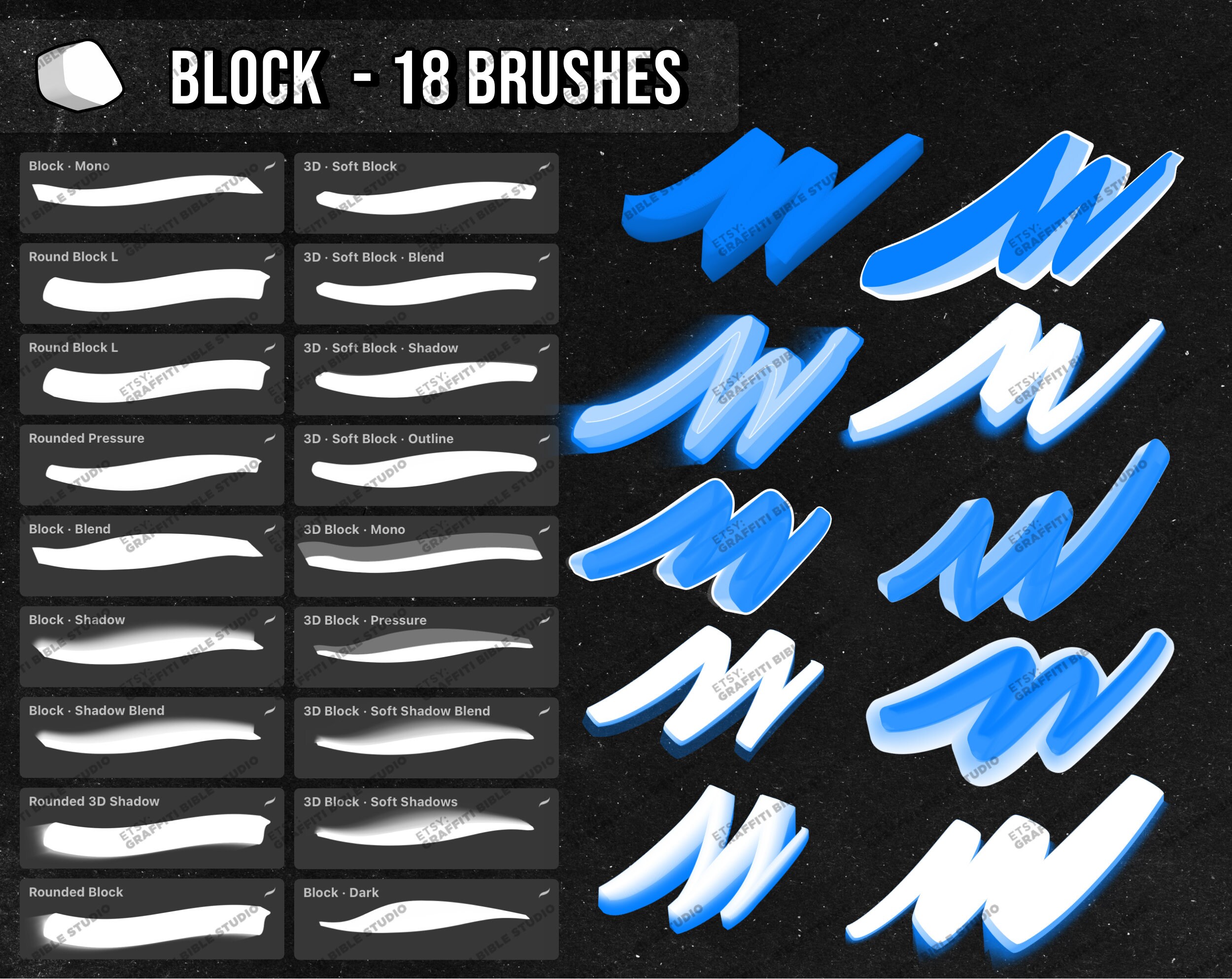 Procreate 3D Brush Pack: Elevate Your Art to New Dimensions - Etsy