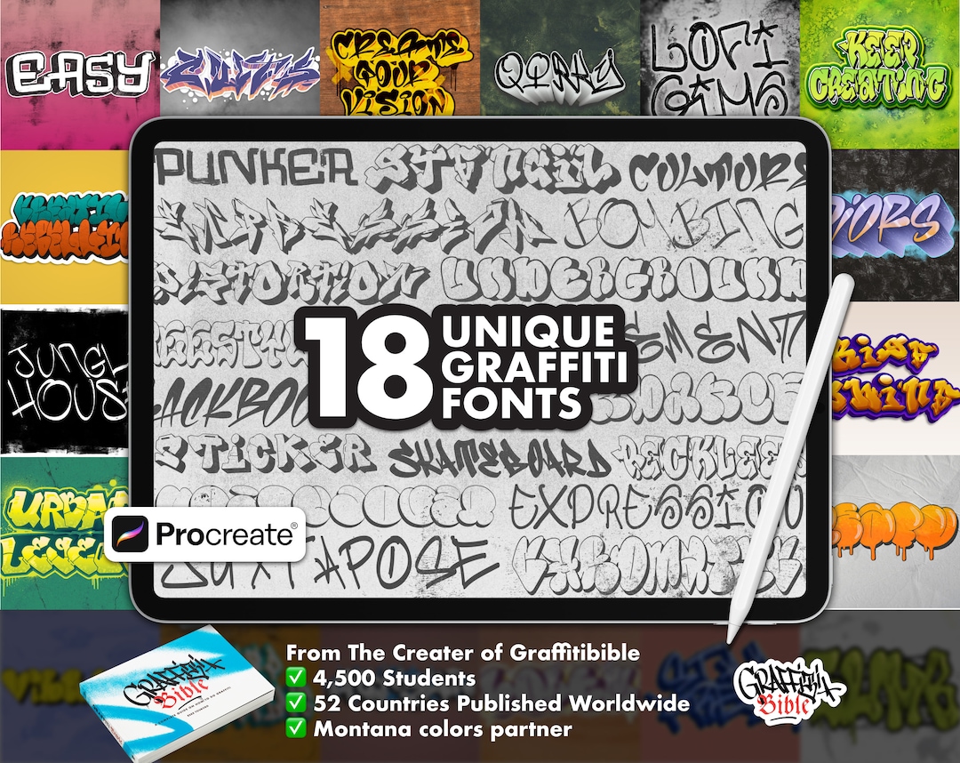 Procreate Graffiti Stamp Bundle - Tag Your Way to the Top With Our ...