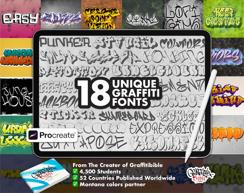 Procreate Graffiti Stamp Bundle - Tag Your Way to the Top With Our ...