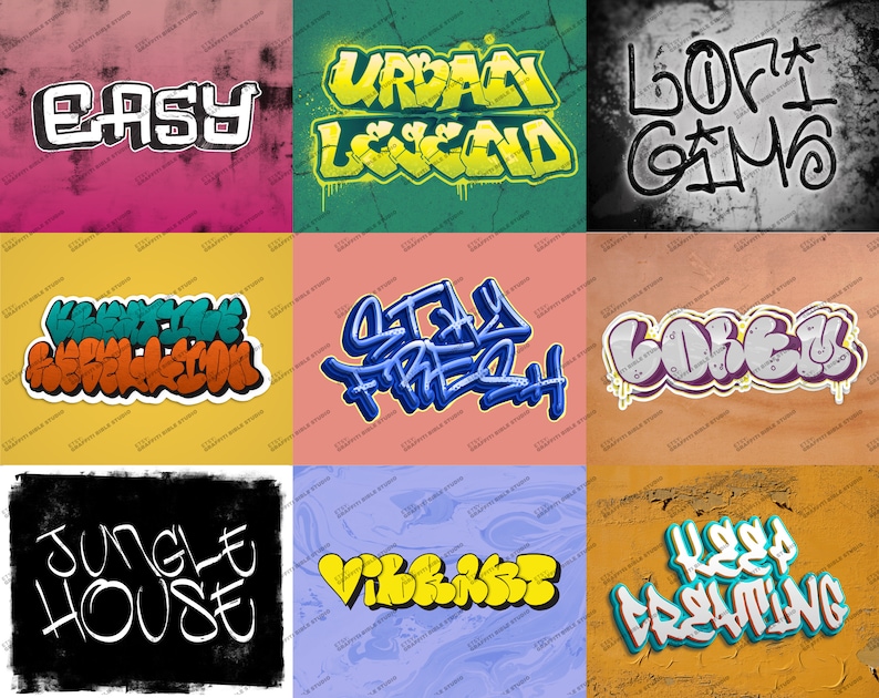 Procreate Graffiti Stamp Bundle - Tag Your Way to the Top With Our ...