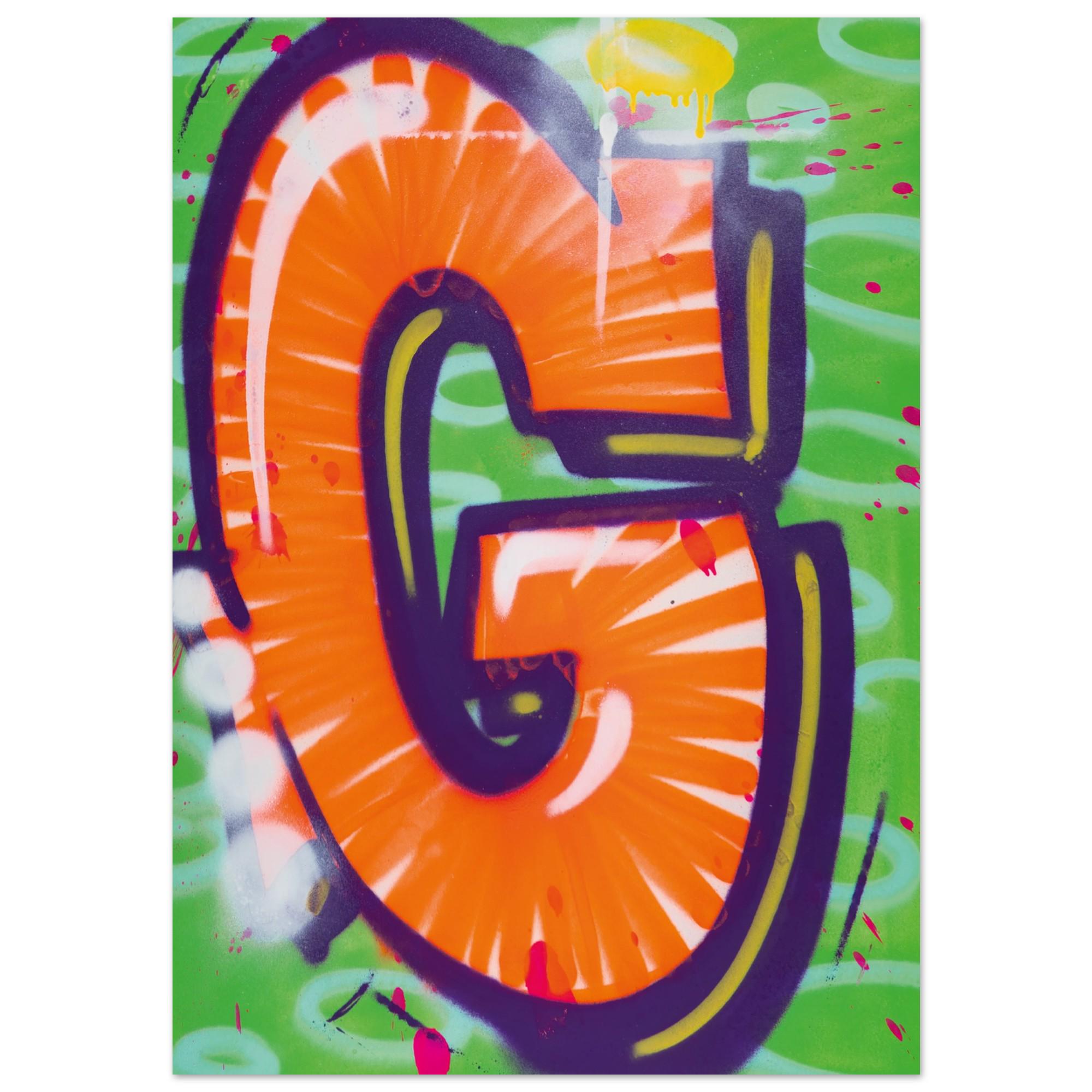 Graffiti Alphabet Poster Letter G Name Poster Gift - Etsy
