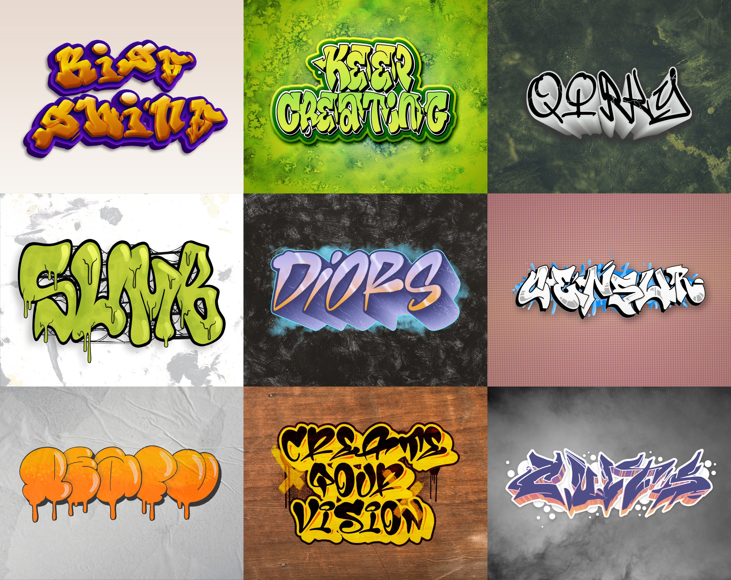 Graffiti Font Bundle Tag Your Way to the Top With Our - Etsy