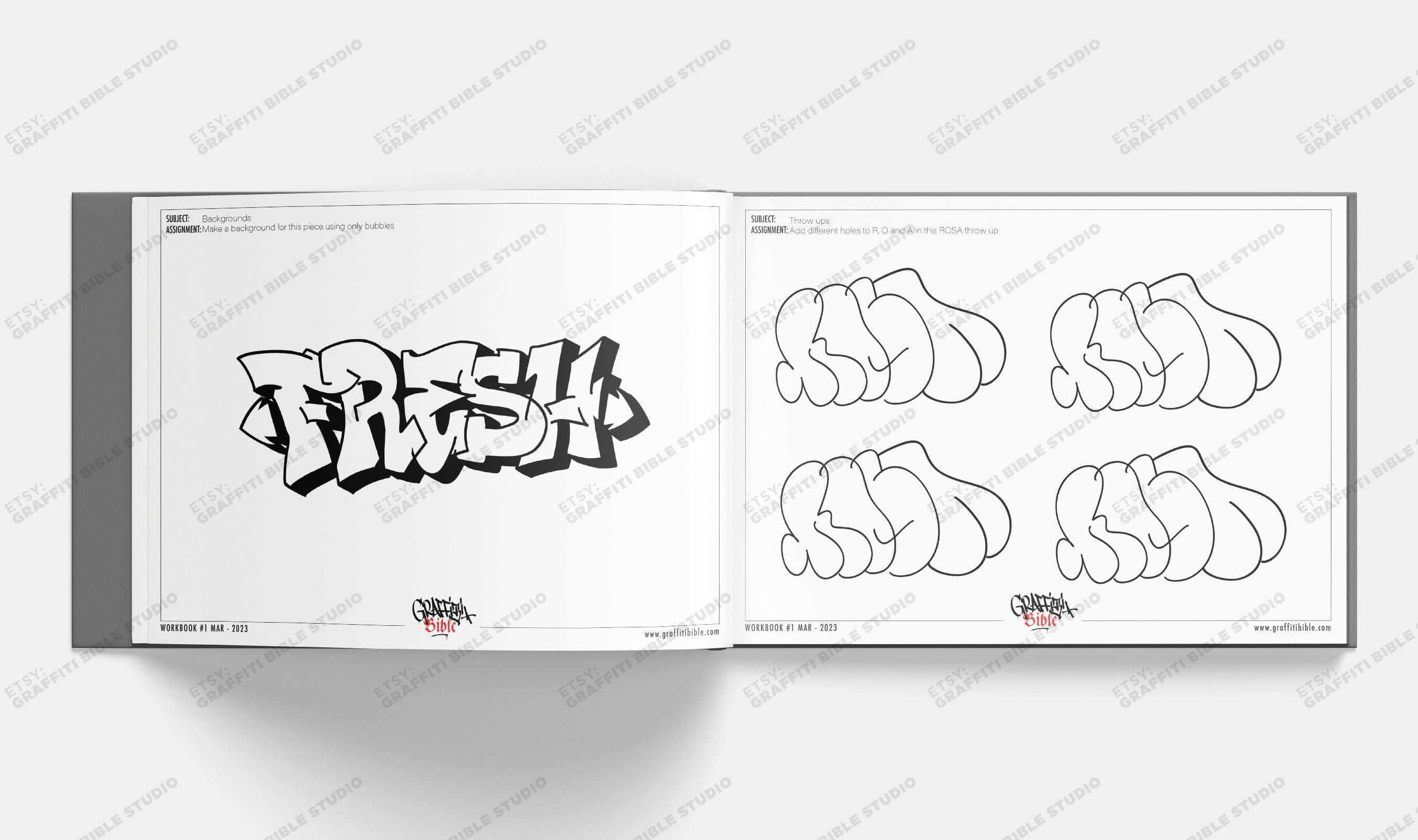 Graffiti Workbook – PRINT AT HOME - Etsy