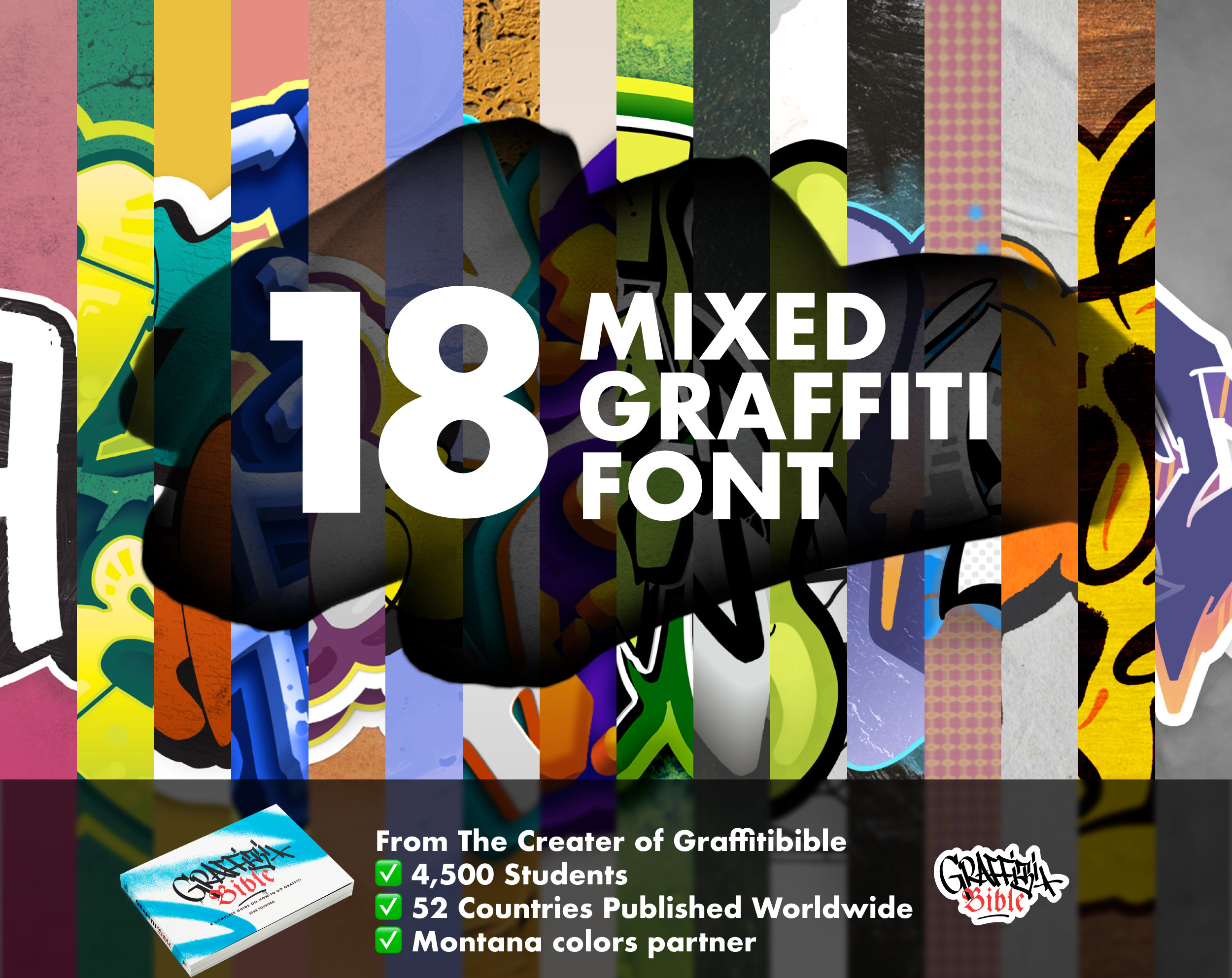 Graffiti Font Bundle - Tag Your Way to the Top With Our Graffiti Font ...