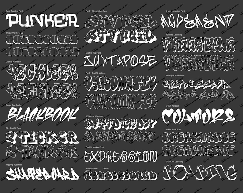 Procreate Graffiti Stamp Bundle - Tag Your Way to the Top With Our ...